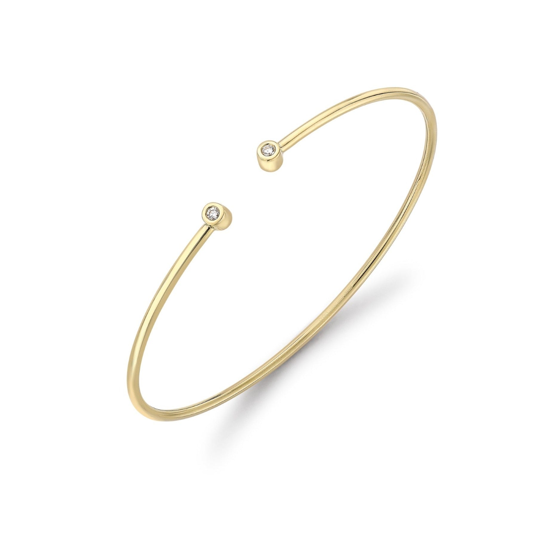 18ct Yellow Gold Diamond Set Torque Bangle – Bensons of Ludlow